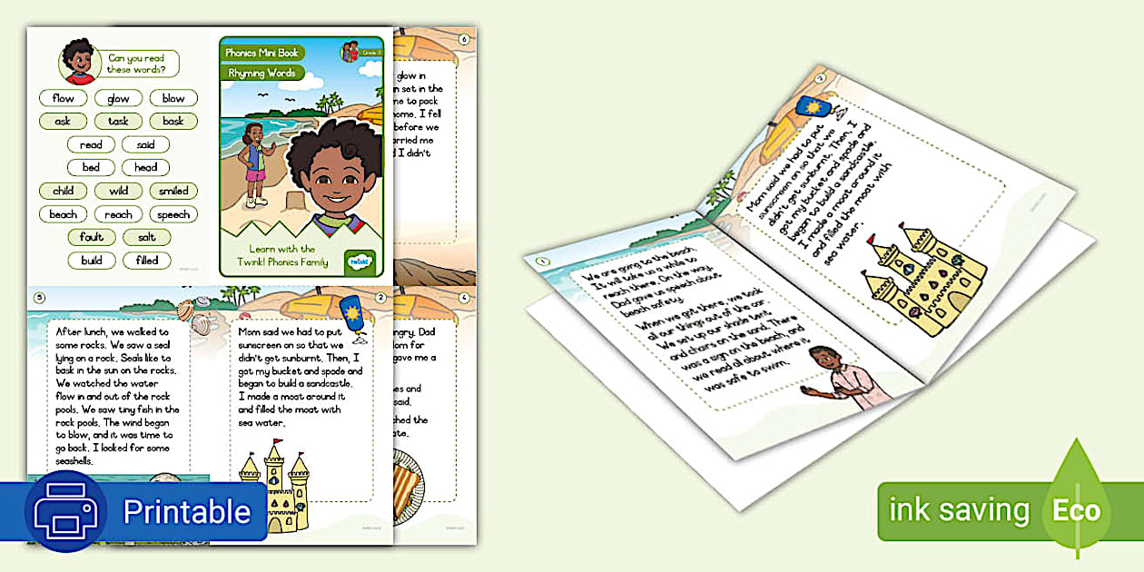 Grade 3 Phonics Mini Book Rhyming Words (Teacher-Made)