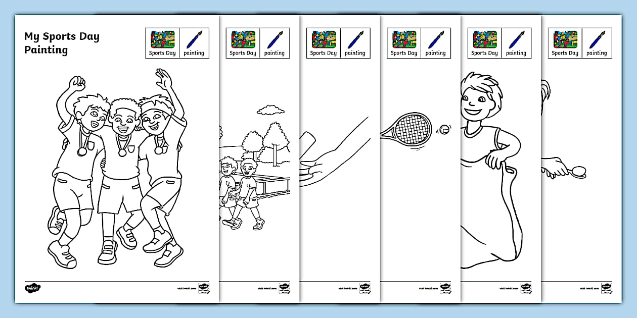 Sports Day Painting Activity with Visual Supports - Twinkl
