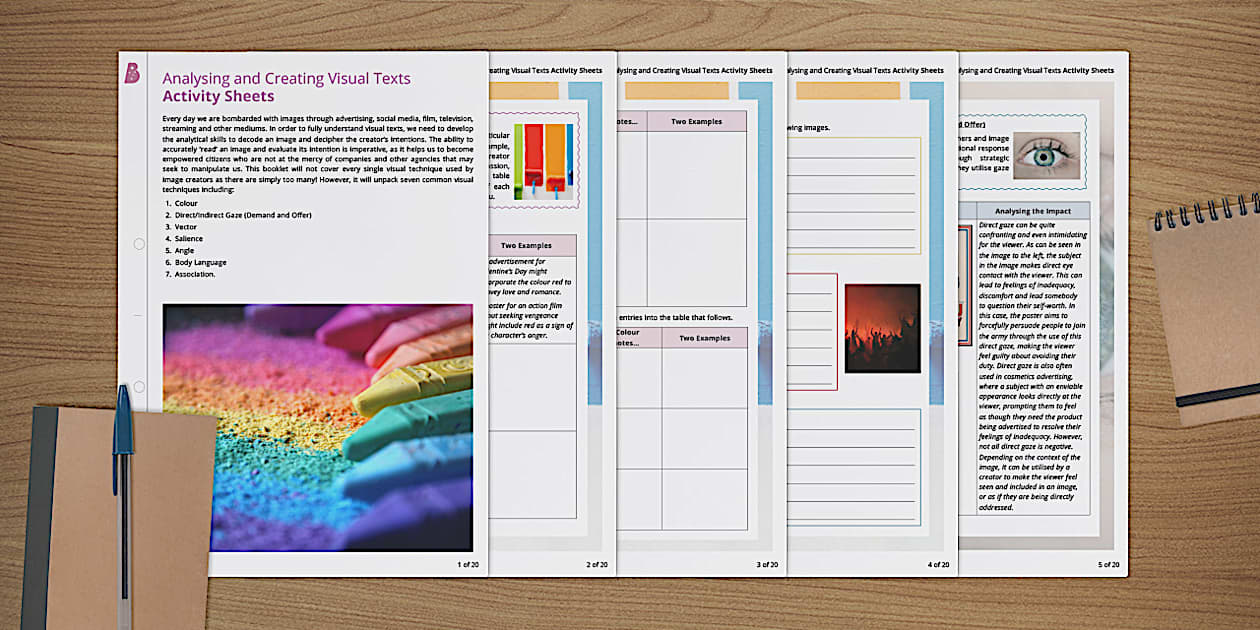 Analysing and Creating Visual Texts - Activity - Twinkl