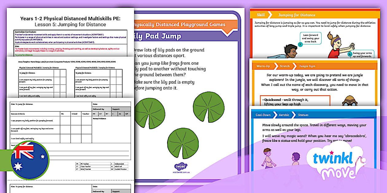 Lesson 5: Jumping for Distance Lesson Pack (teacher made)