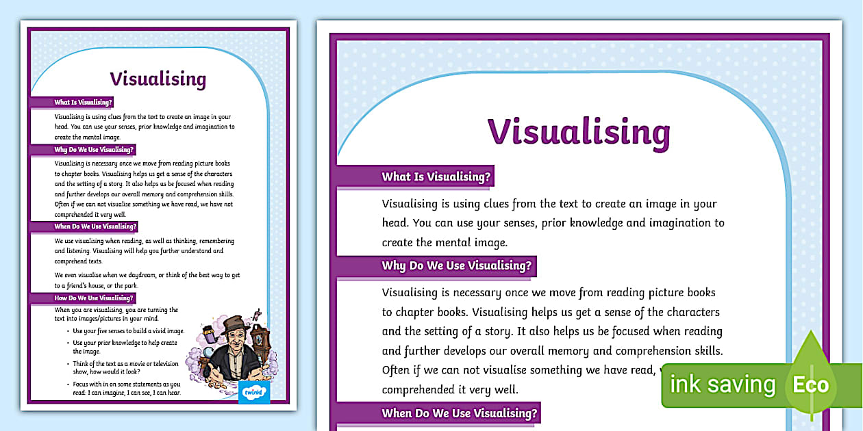 Reading Comprehension Skills: Visualising Poster (Year 5-6)