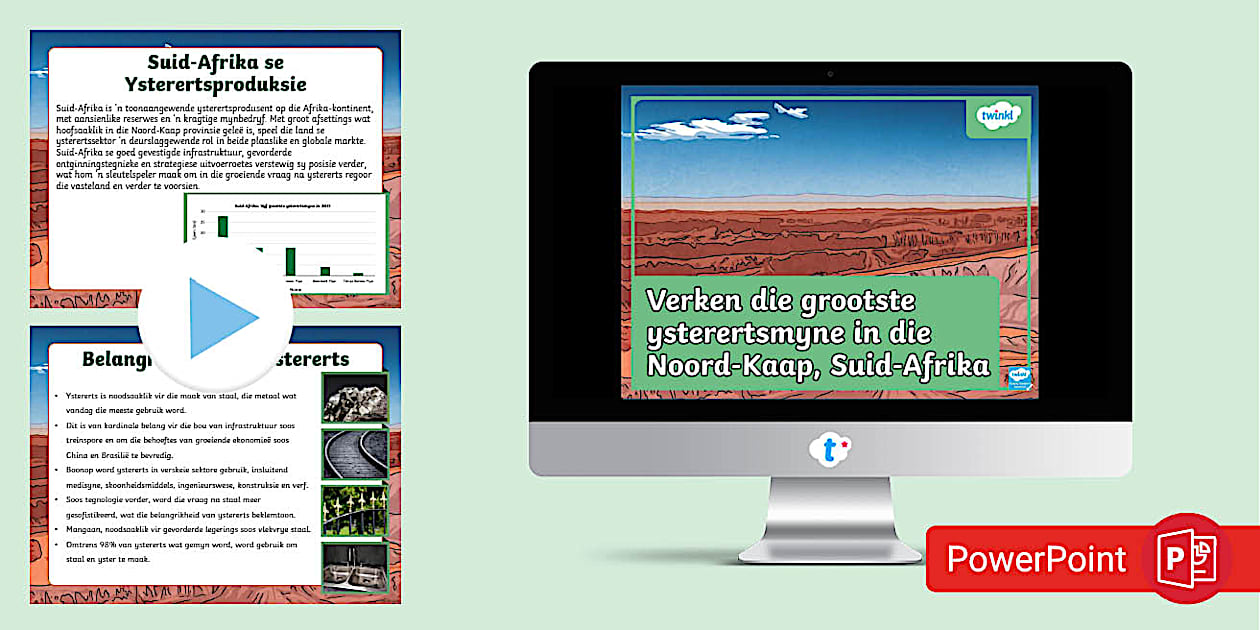 Verken die Grootste Ystermyne In Die Noord-Kaap, Suid-Afrika Powerpoint