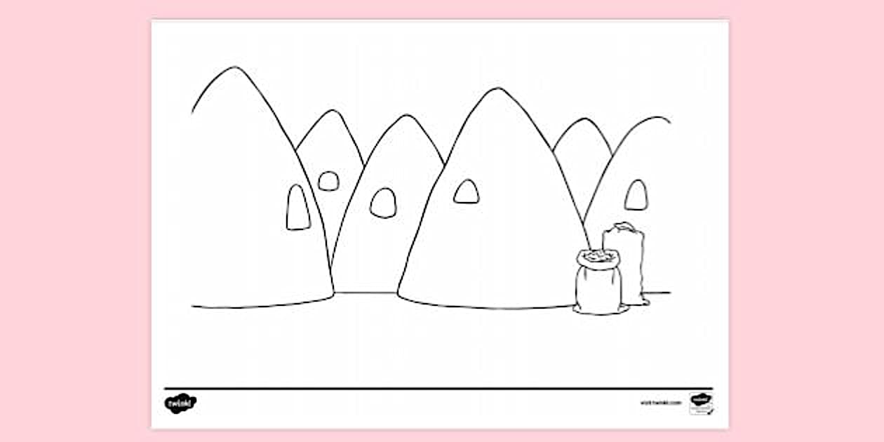 Egyptian Grain Store Background Colouring | Colouring Sheets