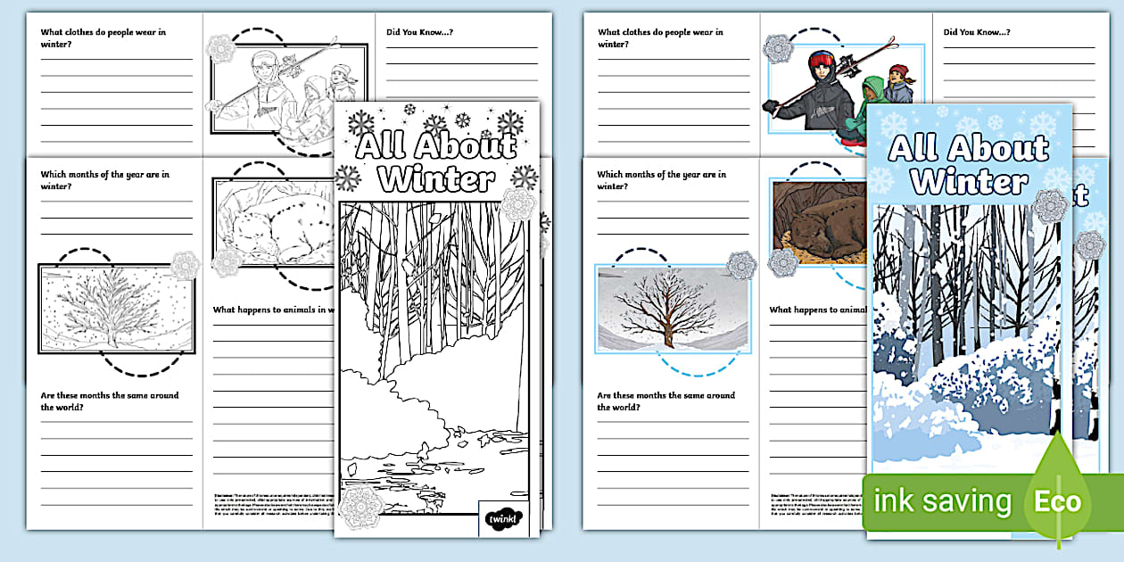 All About Winter Leaflet Template (teacher made) - Twinkl