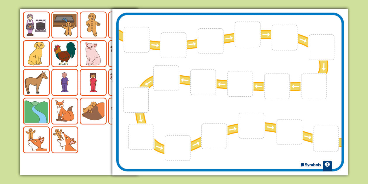 Twinkl Symbols: The Gingerbread Man Story Map Activity