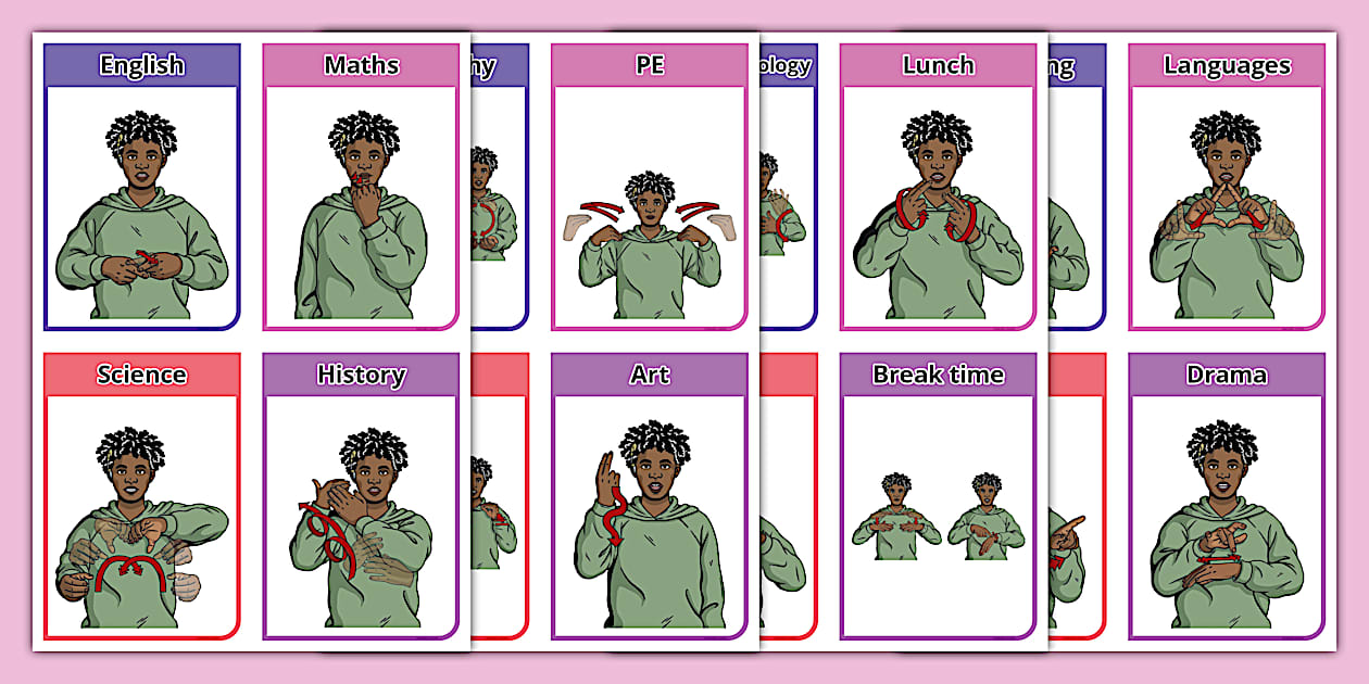 BSL Classroom Flashcards (teacher made) - Twinkl