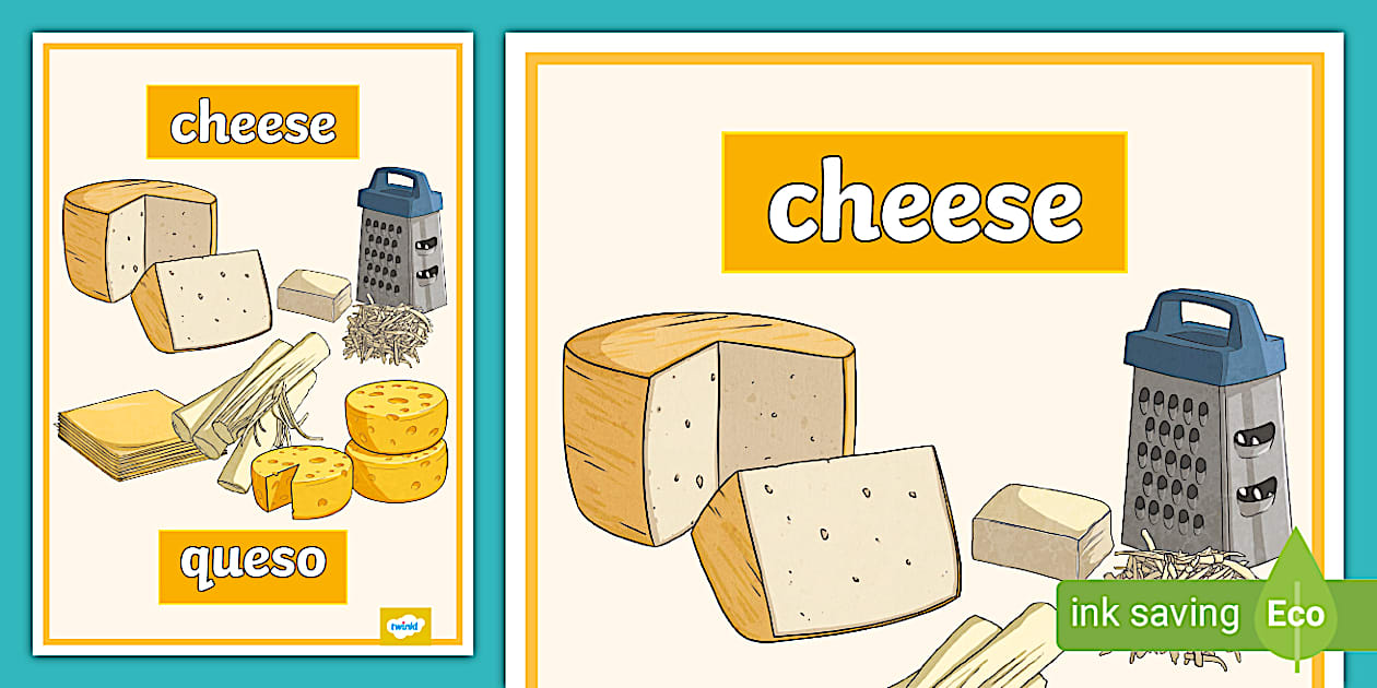 👉 Spanish Word for Cheese Display Poster (Teacher-Made)