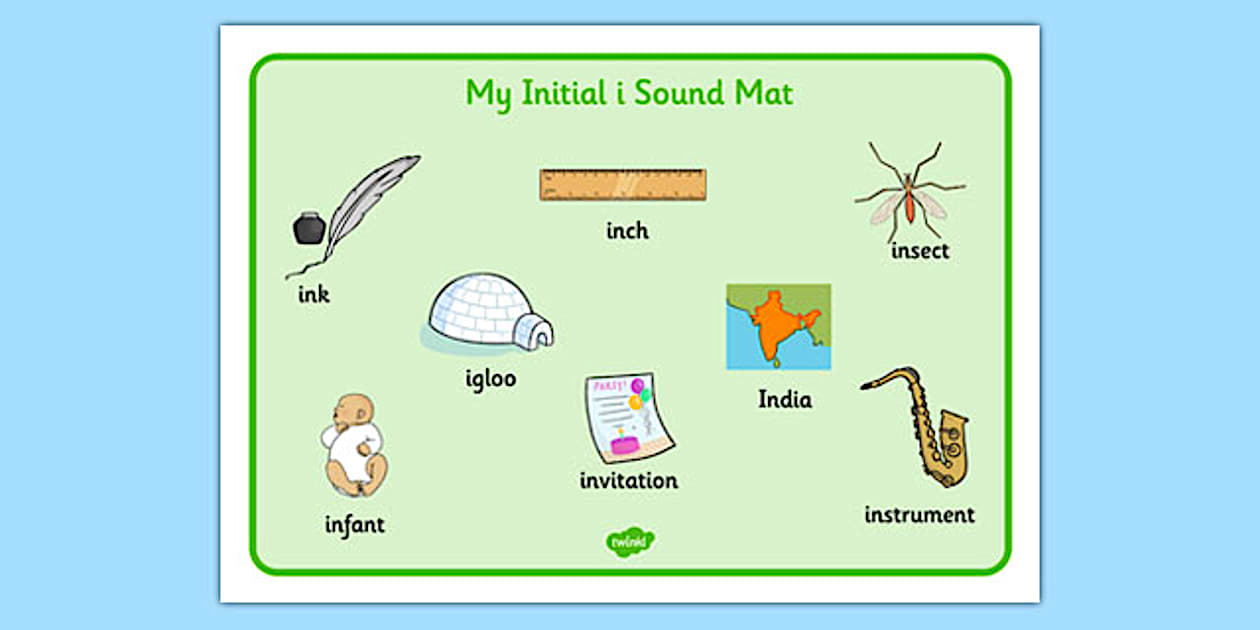 Initial I Sound Mat (teacher made) - Twinkl