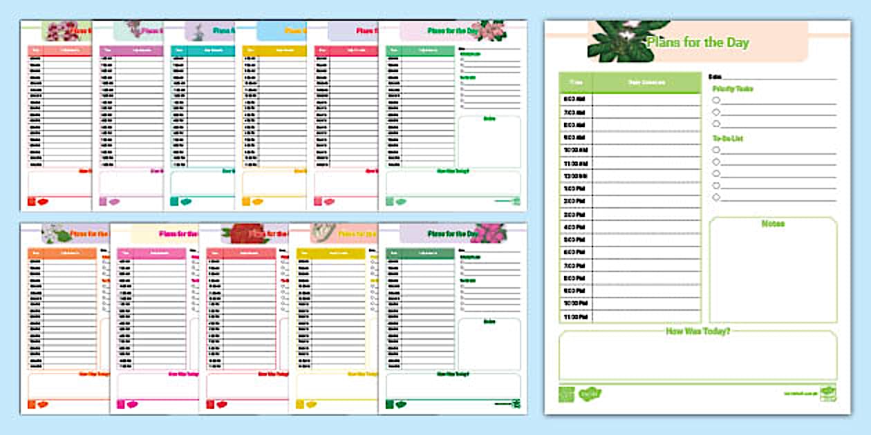 Daily Planner Sheet | Twinkl (Lehrer gemacht) - Twinkl