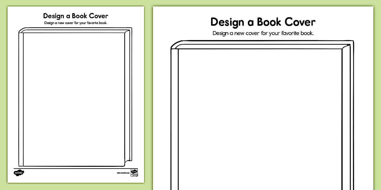 Design a Book Cover Worksheet | Printable Template | Twinkl