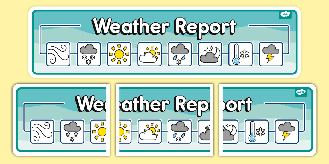 Weather Report Display Banner (teacher made) - Twinkl