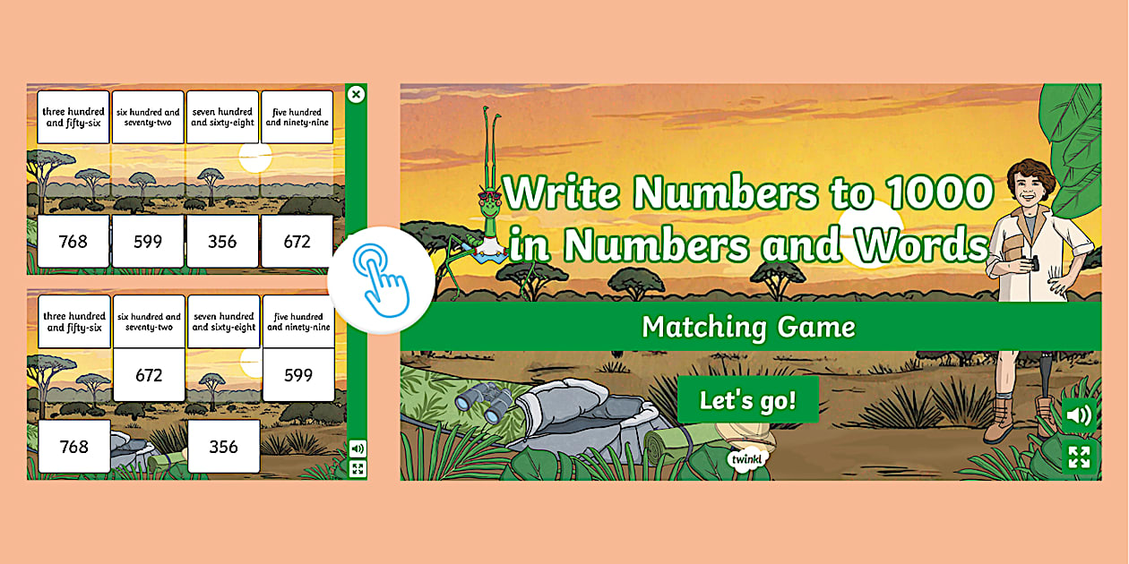 👉 Writing Numbers to 1000 in Numbers and Words KS2 Maths Game
