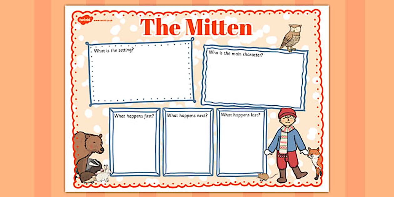 The Mitten Book Review Writing Frame (teacher made) - Twinkl