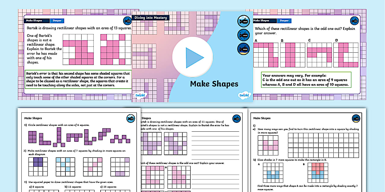👉 Y4 Resource Supports White Rose Maths Step ‘Making Shapes’