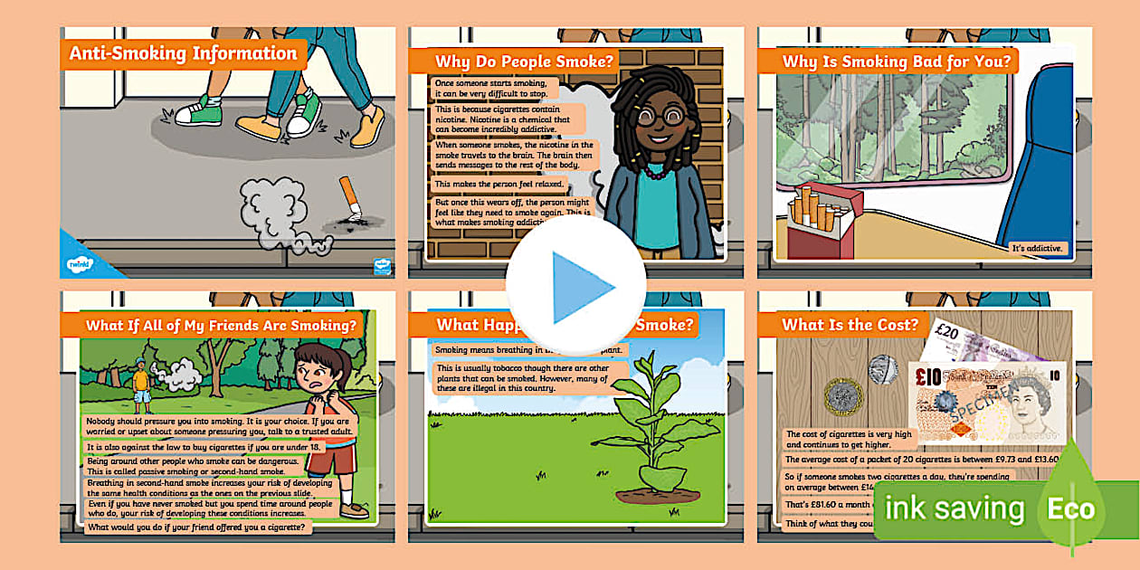 Anti-Smoking Information PowerPoint (Teacher-Made) - Twinkl
