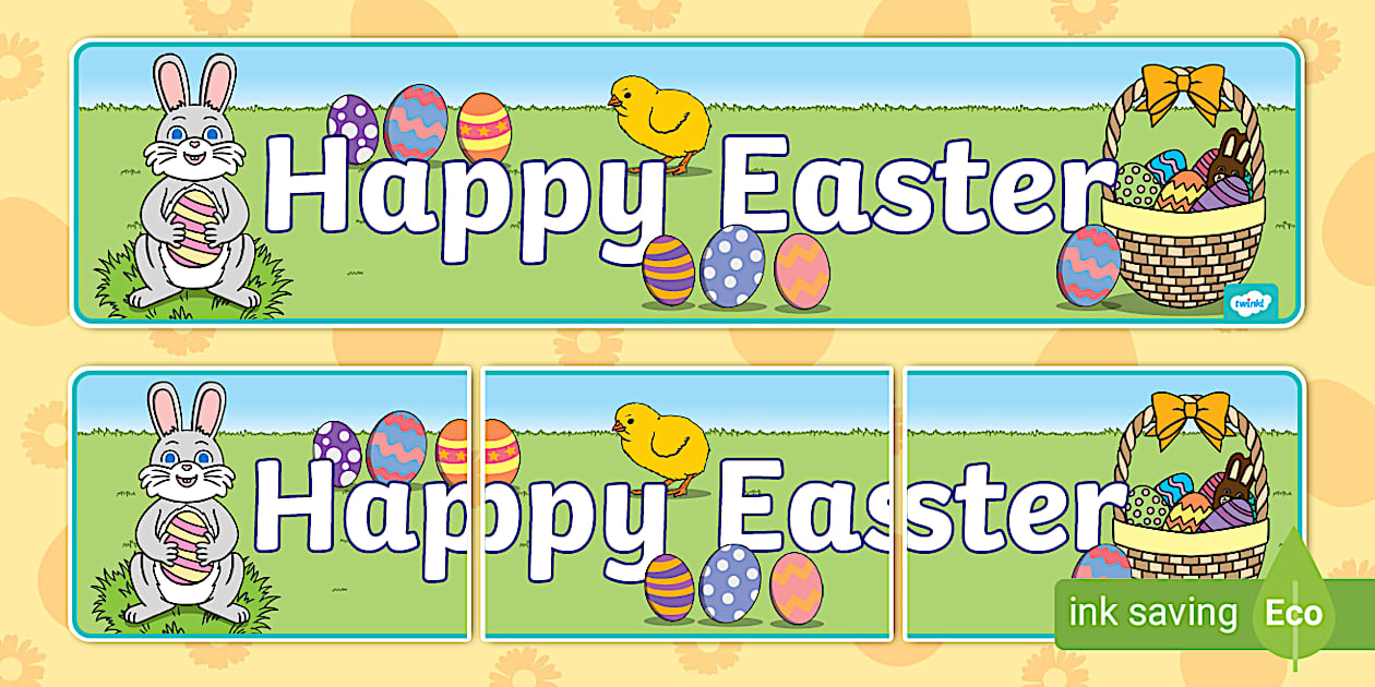 Happy Easter Display Banner | Primary Display Resource
