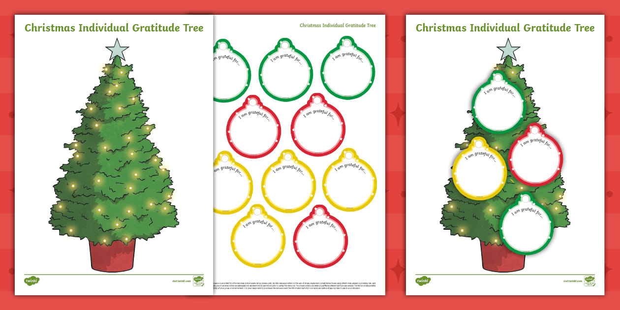 Christmas Individual Gratitude Tree