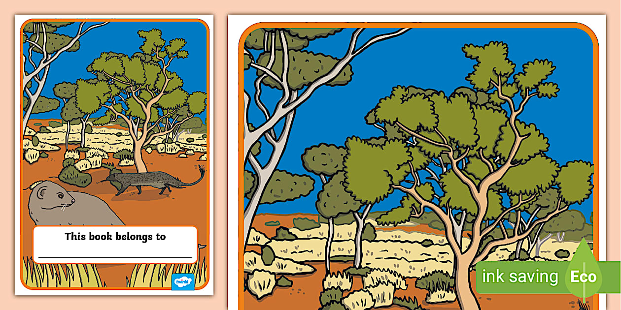 Vibrant Mongoose Themed Book Cover | Twinkl KS1 | Stationery