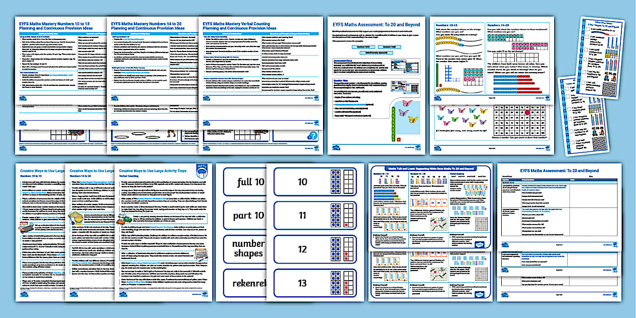 EYFS Maths Planning and Assessment Pack - To 20 and Beyond