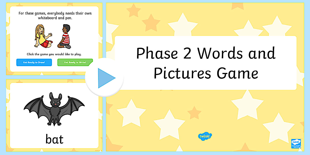 Phonics Words and Pictures Game Phase 2 (teacher made)