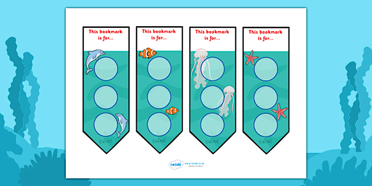 Under The Sea Sticker Reward Bookmarks (30mm) (teacher made)