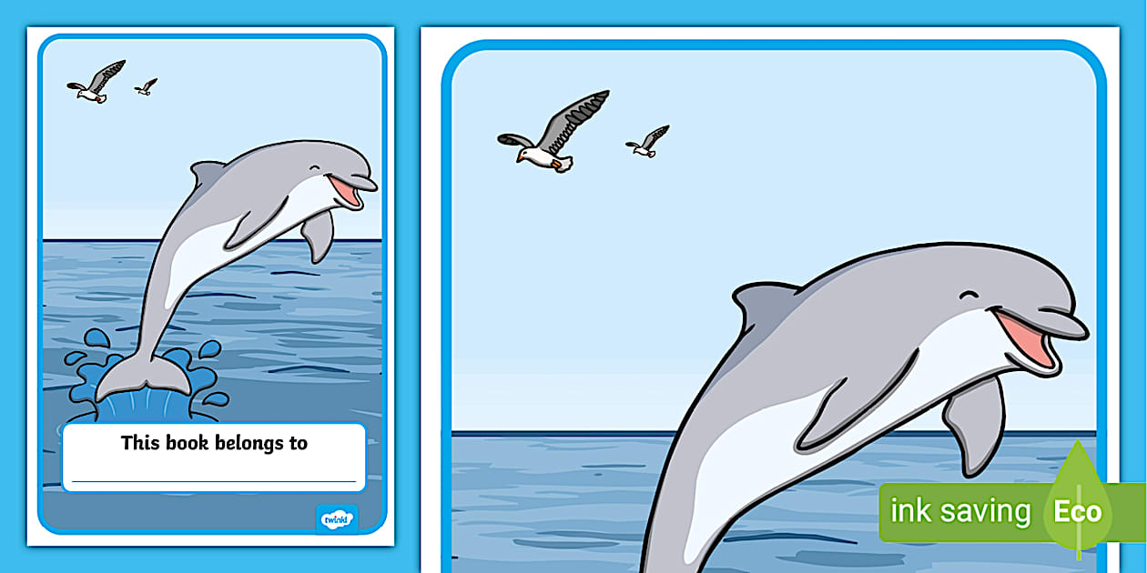 Dolphin Themed Book Cover (teacher made) - Twinkl