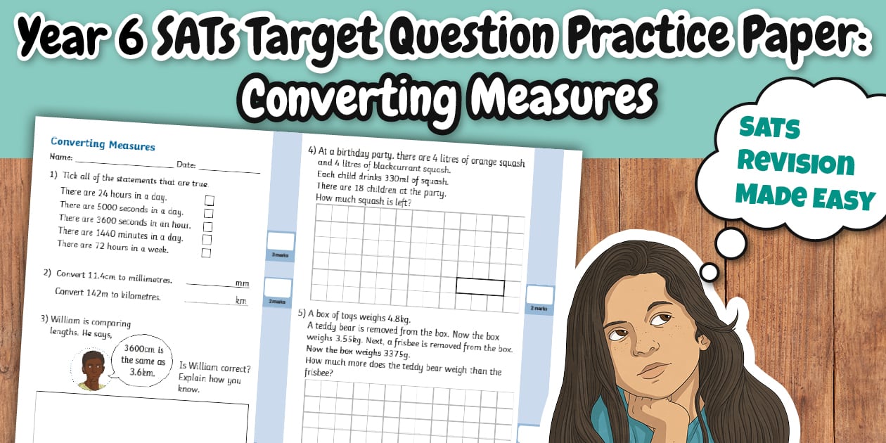 👉 Year 6 SATs Target Question Paper: Converting Measures