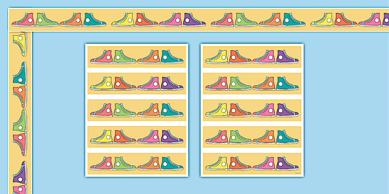 Shoe Tying Champs Bulletin Board Borders - Twinkl