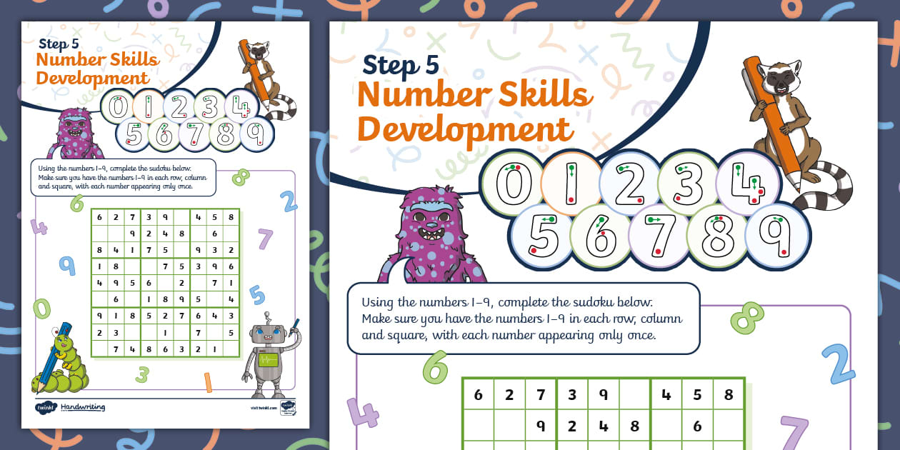Step 5 Number Formation Skills Development - Twinkl
