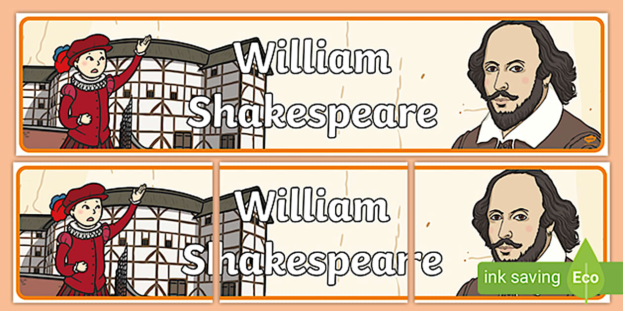William Shakespeare Display Banner (Teacher-Made) - Twinkl