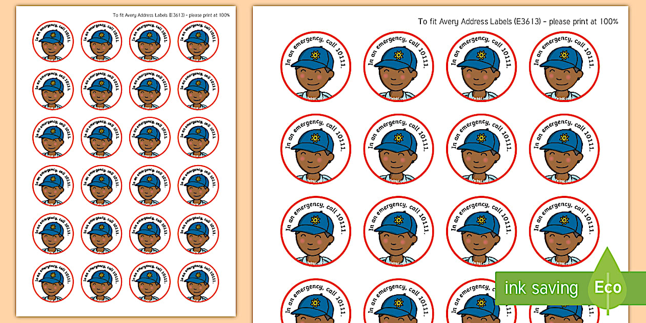 In an Emergency, Call... Stickers (teacher made) - Twinkl