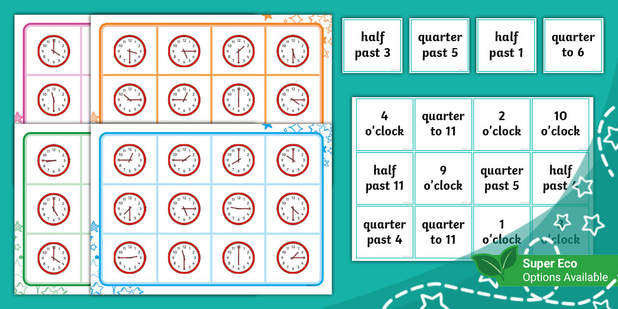 👉 Mixed Time Bingo Game (Ages 5 - 7) (teacher made)
