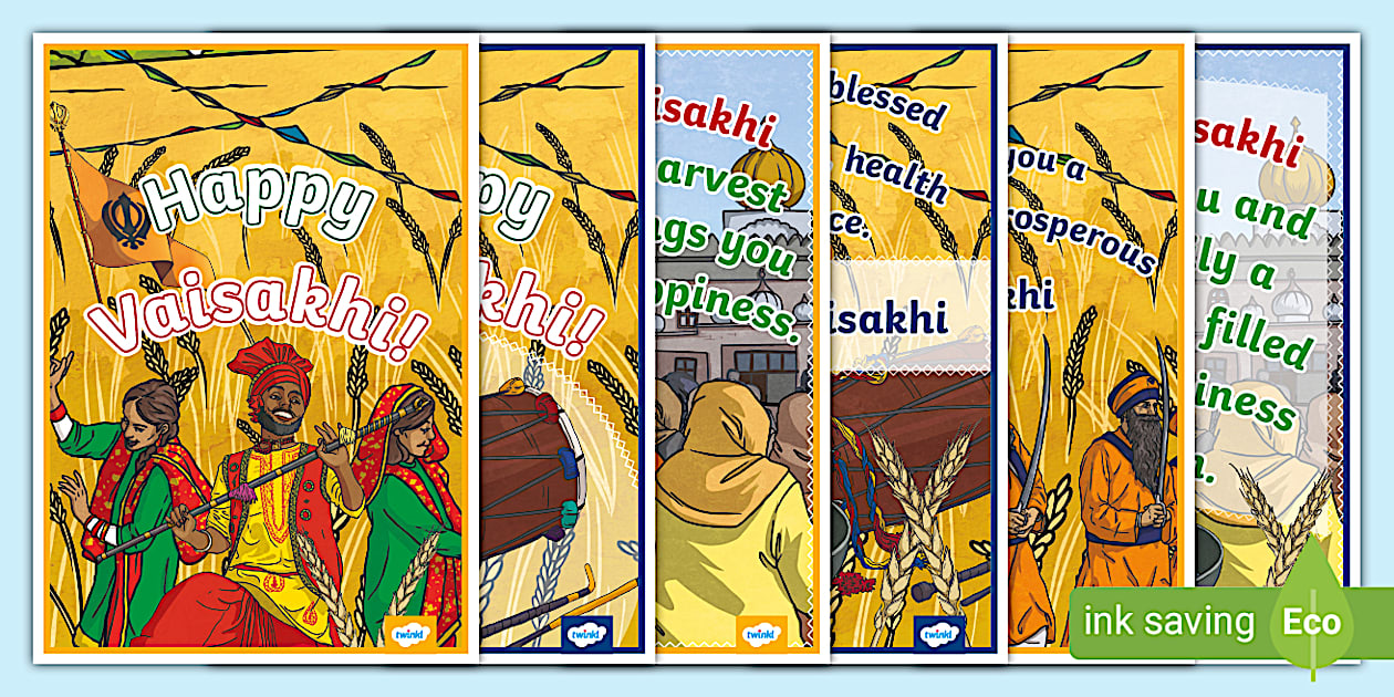 Colourful Happy Vaisakhi Poster | Twinkl | Religion - Twinkl
