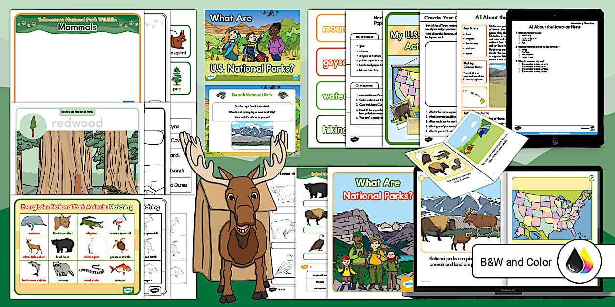 U.S. National Park Week Activity Pack for K-2nd Grade