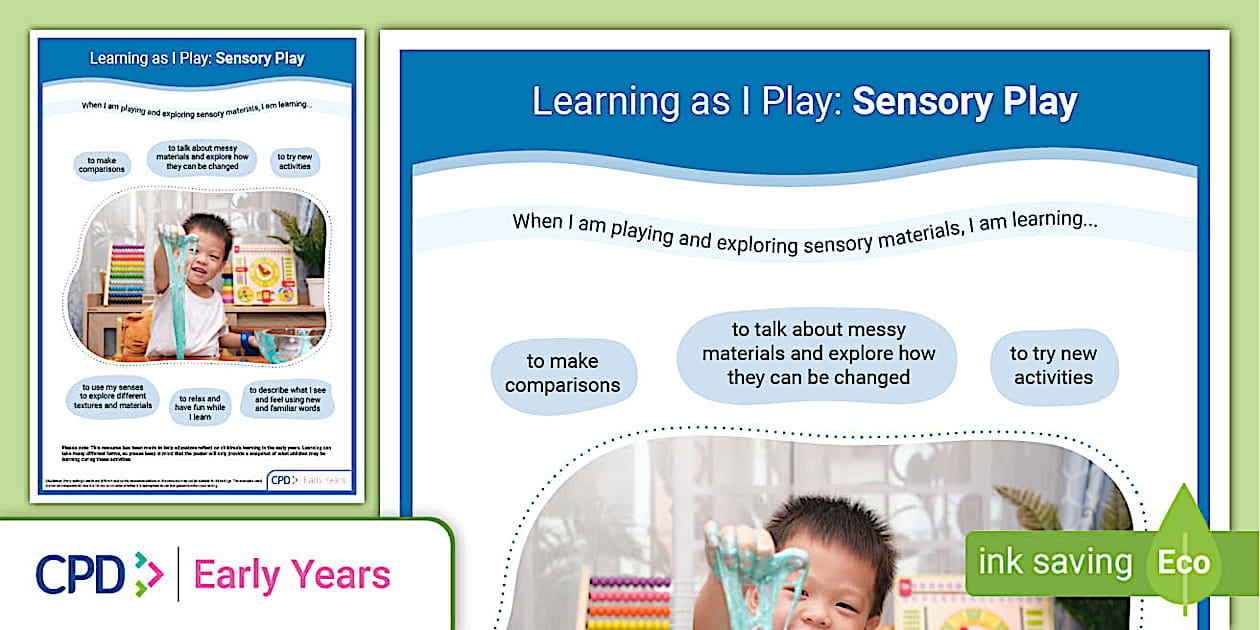 Learning as I Play: Sensory Play Poster | CPD | Early Years