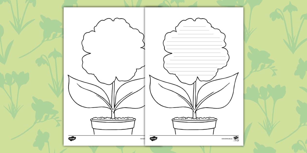 Flower Writing Template - Twinkl Australia - Twinkl