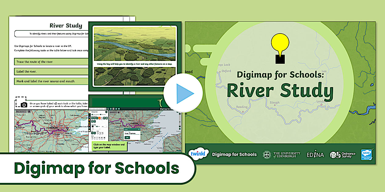 FREE! - KS2 Digital Mapping: UK Rivers Study - Twinkl - KS2