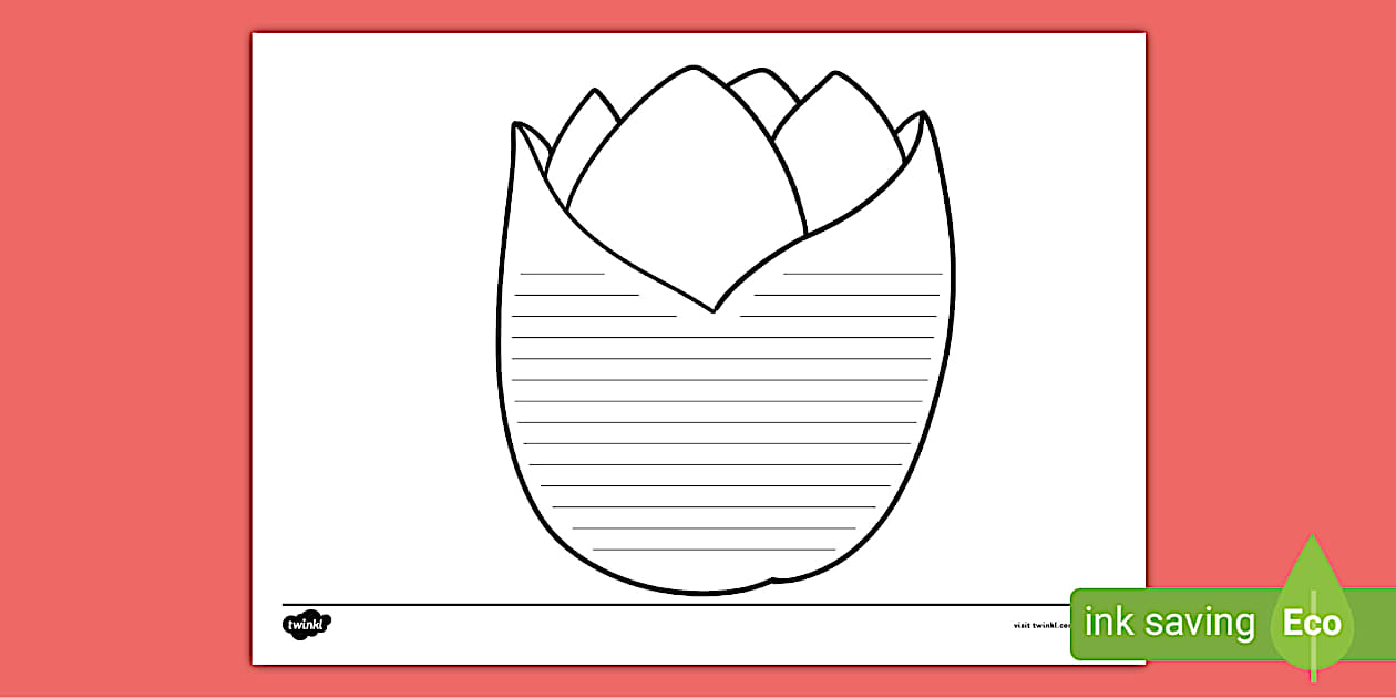 Tulip Writing Template (teacher made) - Twinkl