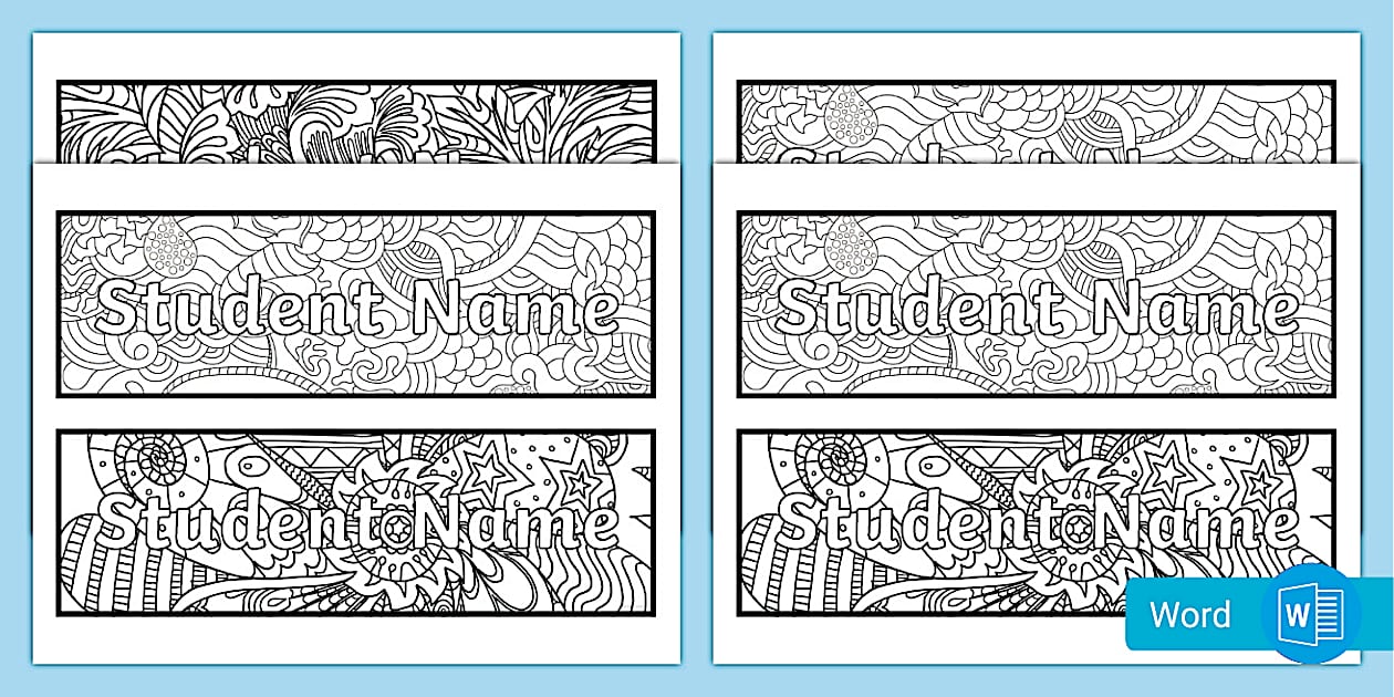 Color in Name Tags | Resource | Twinkl USA (Teacher-Made)