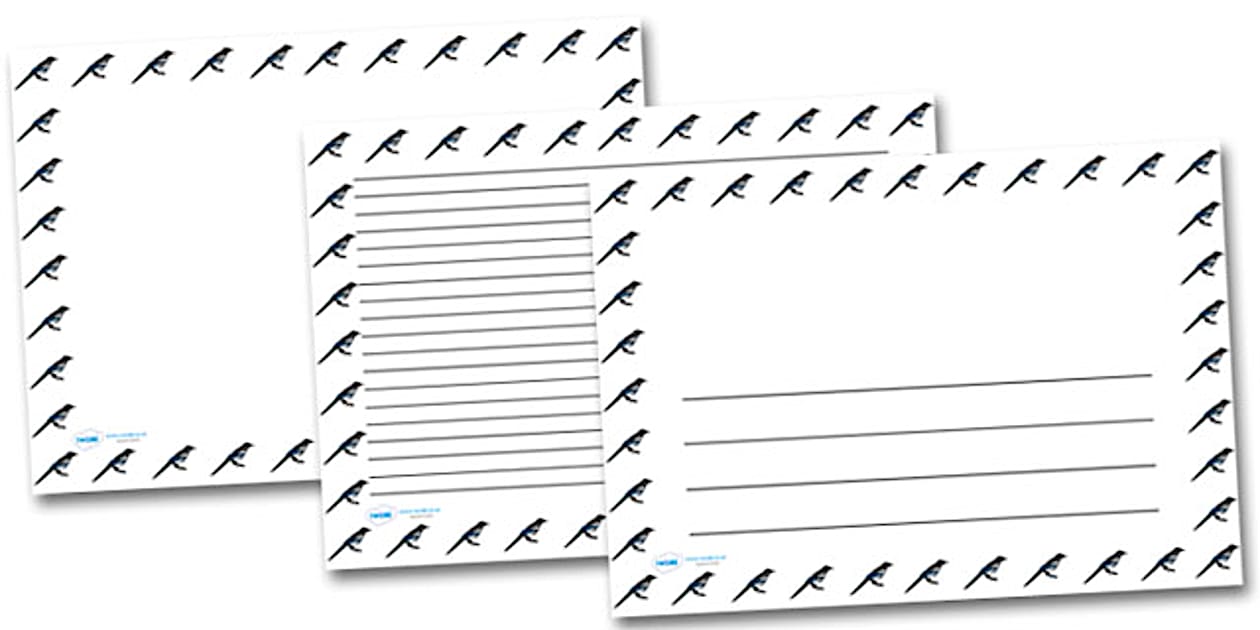 Editable Magpie Landscape Page Borders (teacher made)