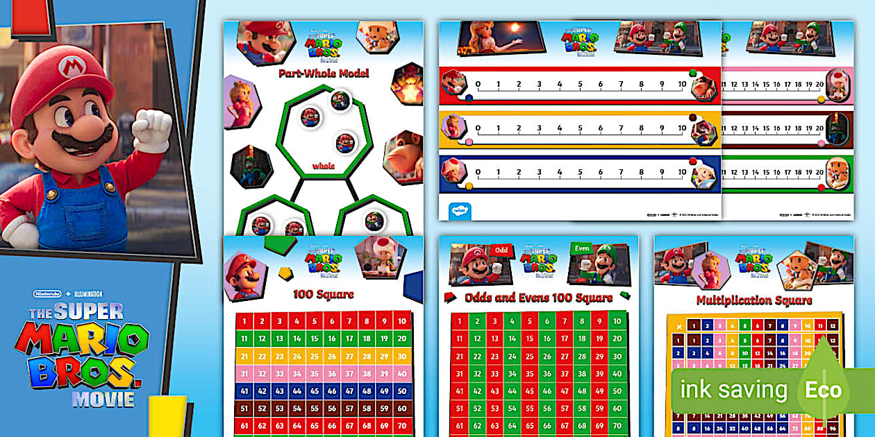 FREE! - 👉 Super Mario Bros.: Mario Maths – Tabletop Maths Aids Resource ...