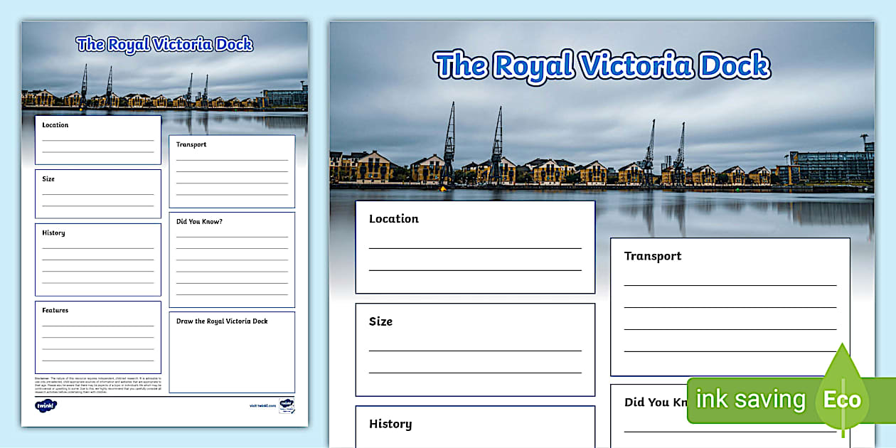 The Royal Victoria Dock Fact Tile Template