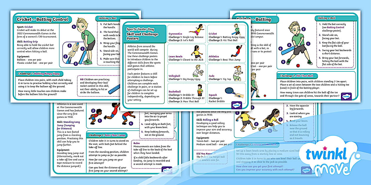 The Commonwealth Games – Challenge Posters – Move PE