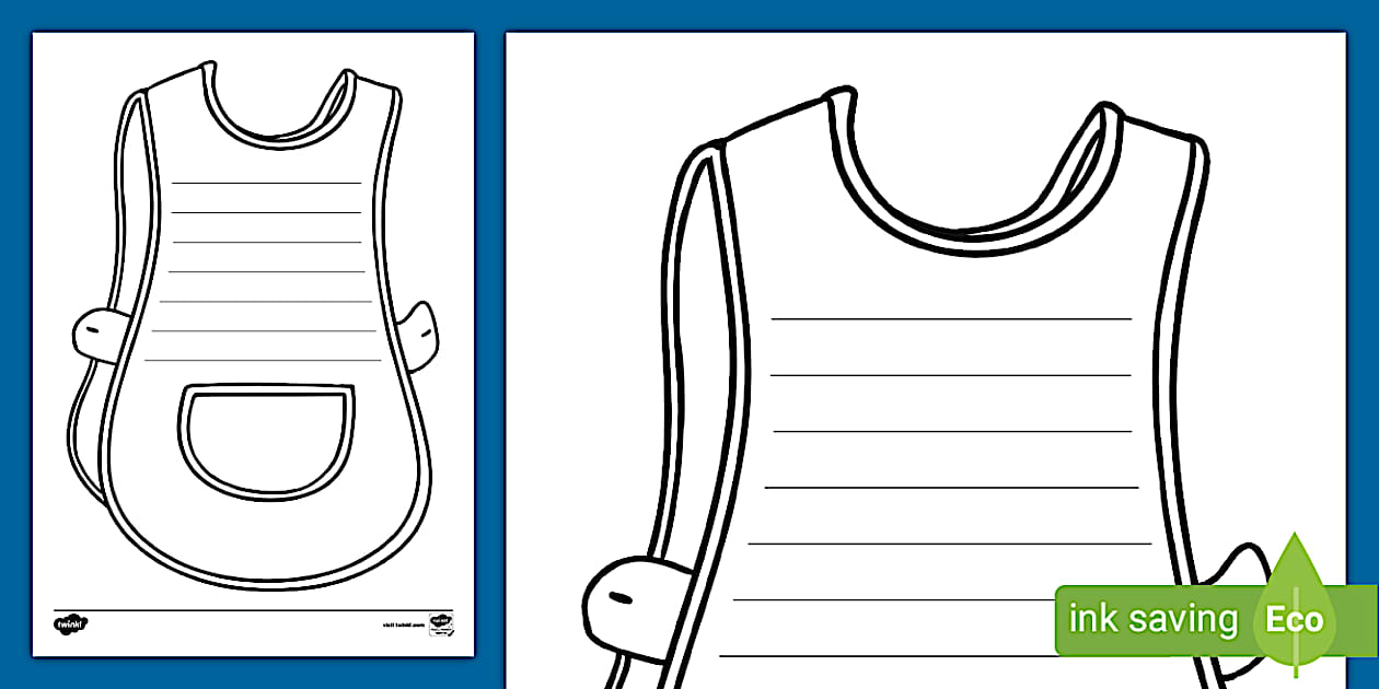 Apron Writing Template (teacher made) - Twinkl