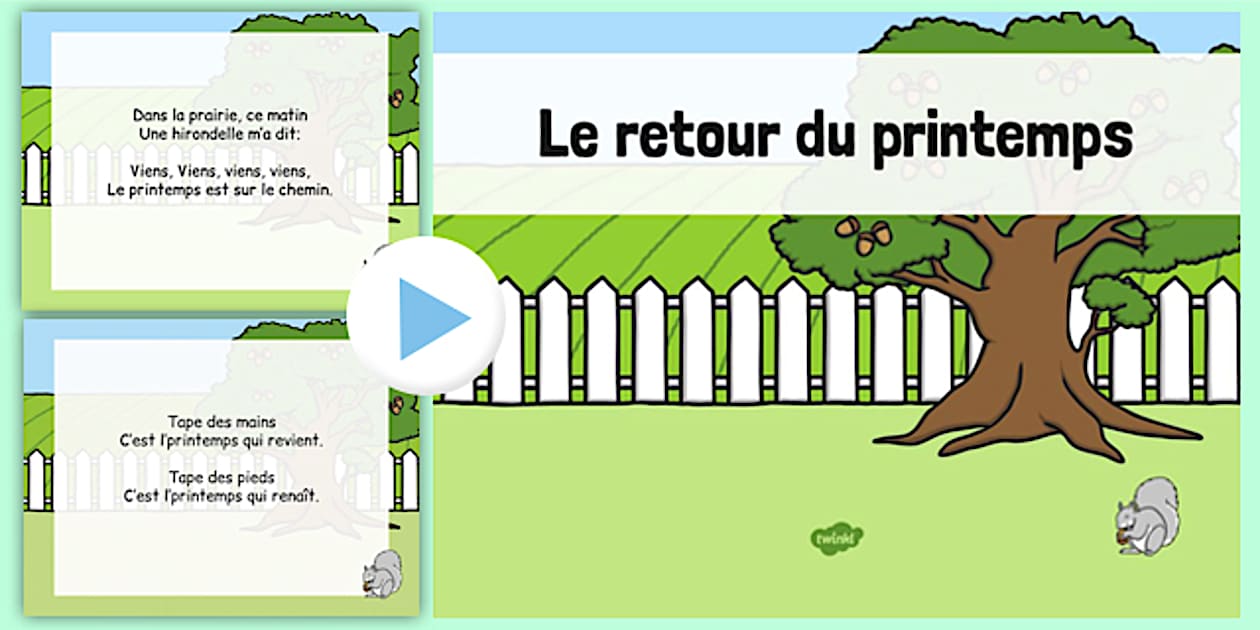 Le retour du printemps PowerPoint French - Twinkl