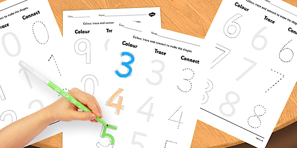 Connect the Dots for Kids | Numbers 0-10 Colour and Trace