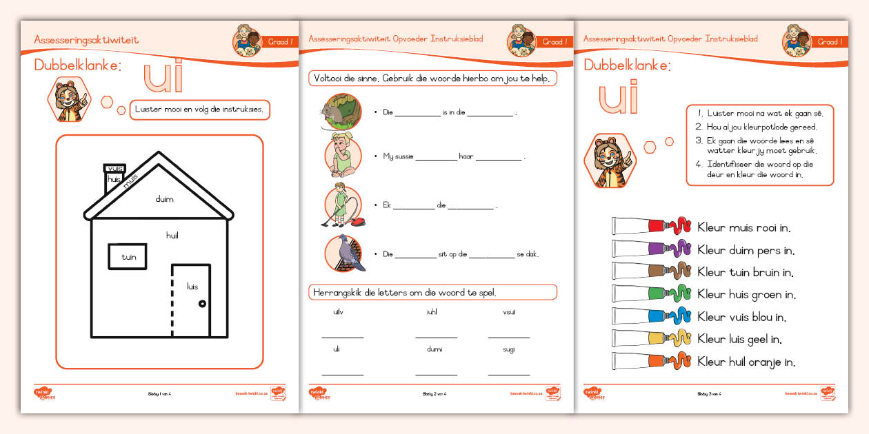 Graad 1 Klanke Assessering Werkaart ui (professor feito)