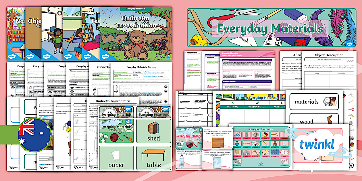 Science Everyday Materials Unit Pack (teacher made) - Twinkl