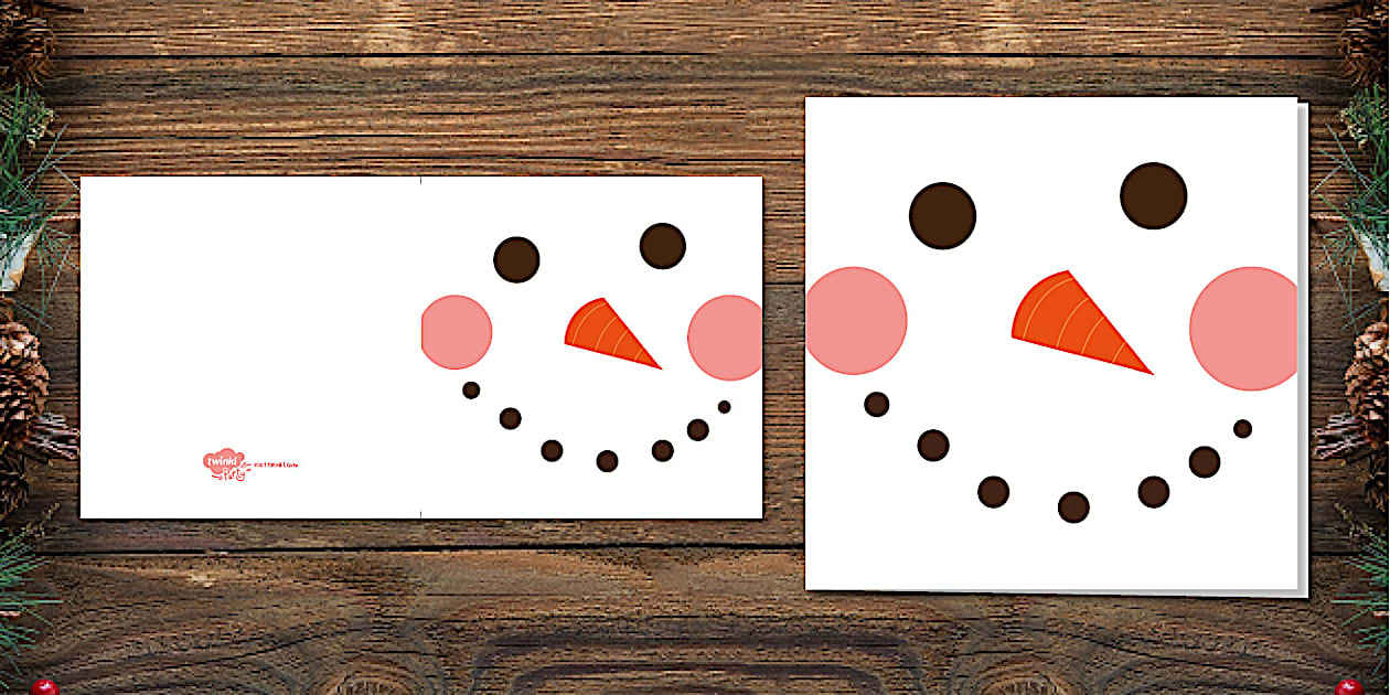 Snowman Graphic Christmas Card | Twinkl Party - Twinkl
