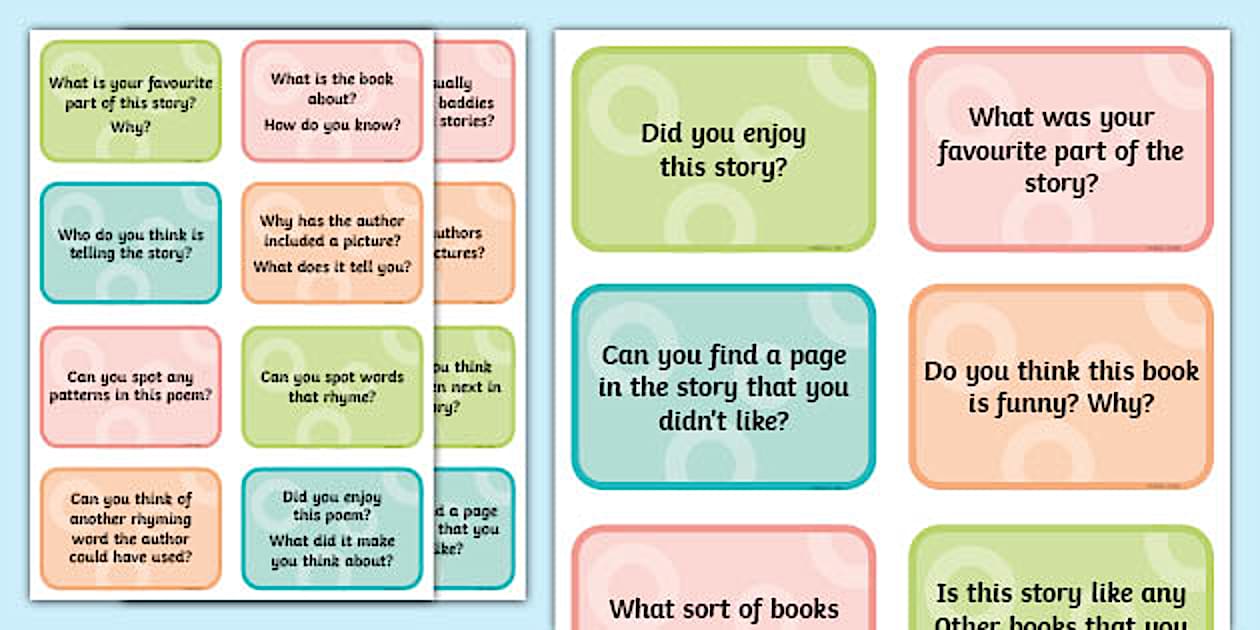 Guided Reading Question Cards (teacher made) - Twinkl